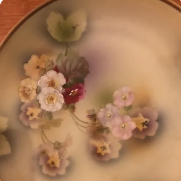 Silesia | Accents | Antique Silesia Plate Germany Floral Handpainted 6 ...